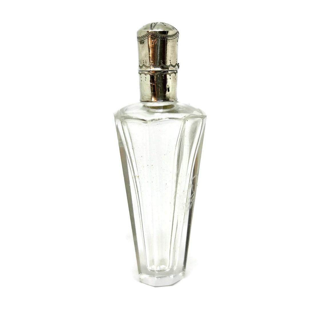Silver Top - Cut Crystal Perfume Scent Bottle. Dutch Hallmarked Silver ...