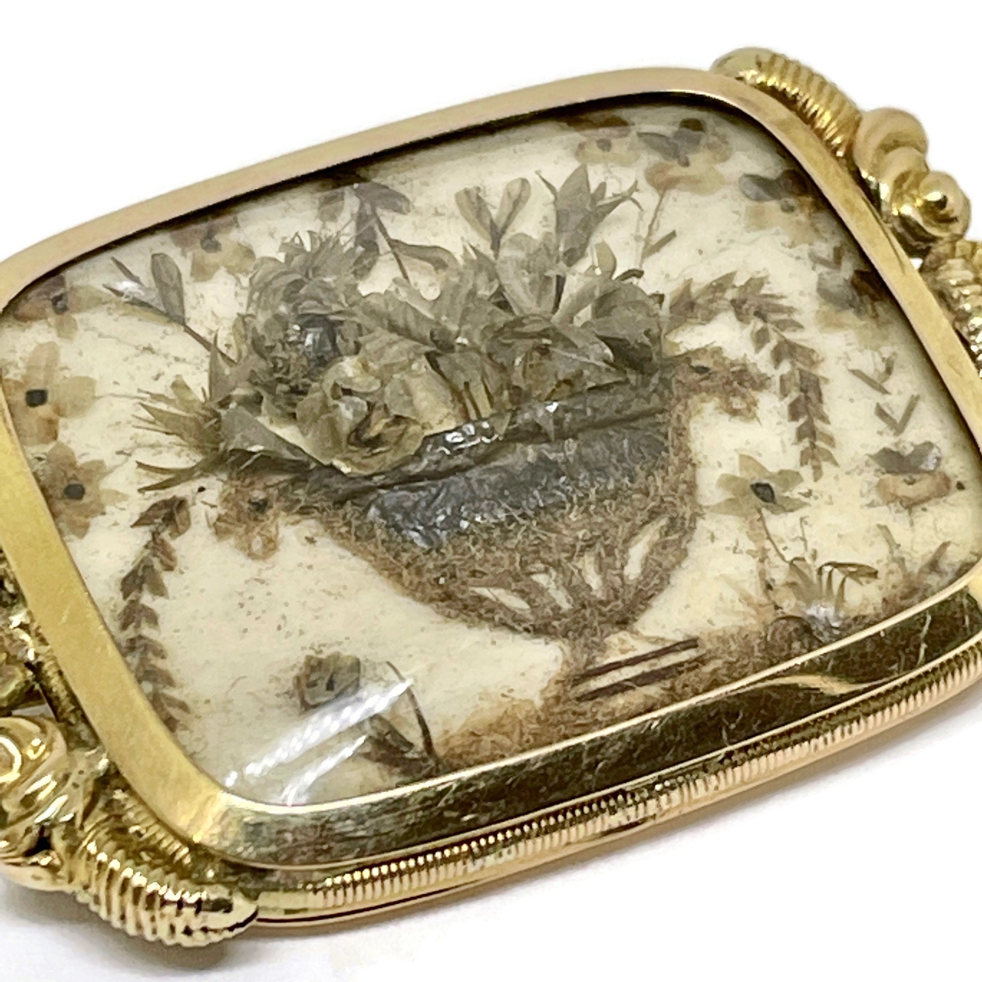 Gregorian Gold Dutch Mourning Hair Brooch. Dutch Mourning Jewelry ...