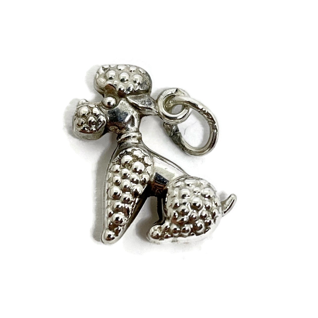 Poodle Charm. Silver Poodle Charm for Bracelet or Necklace. - Etsy