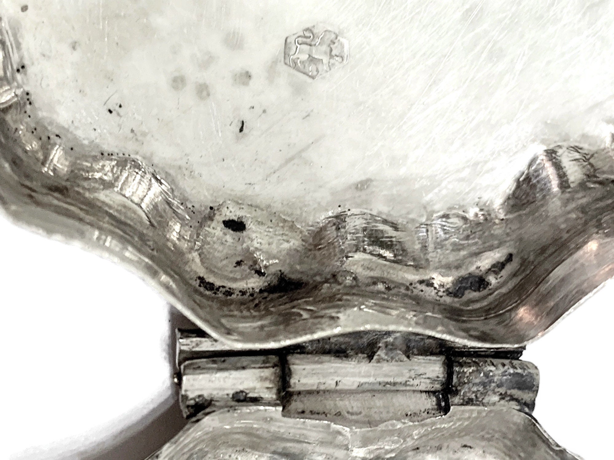 Antique Silver Peppermint Box Engraved With Bird and Hallmarked Dutch ...