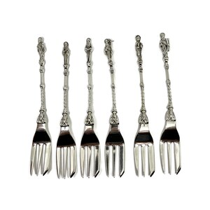 6 Apostle Forks - Cake Forks - Pastry Forks. Dutch Silver Hallmarked ...