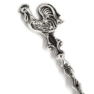 Silver Rooster Coffee Tea Spoon With Rooster on Top and Nicely ...