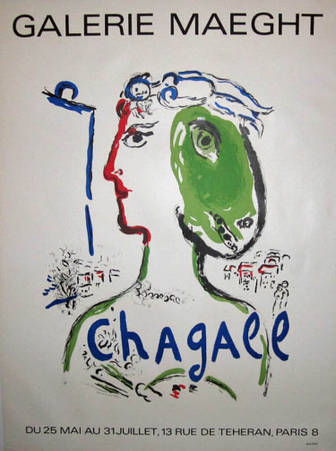 Marc Chagall Signed Lithograph: "l'artist as a Phoenix Poster" for ...