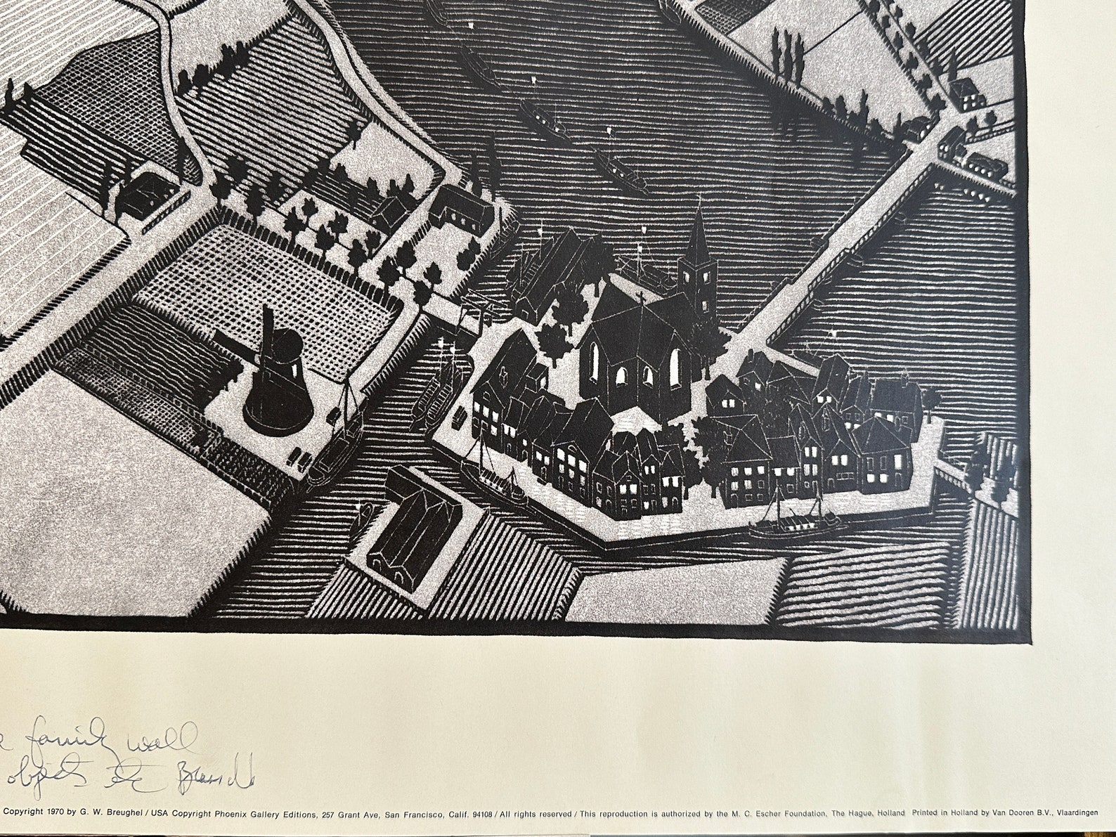 Maurits Cornelis Escher Lithograph: "day and Night" - Etsy
