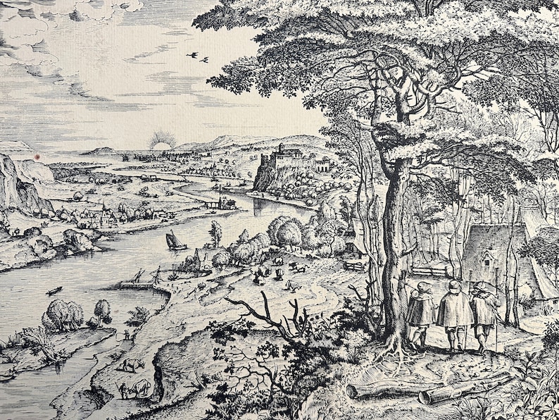 Pieter Bruegel the Elder Etching: "landscape With Pilgrims at Emmaus ...