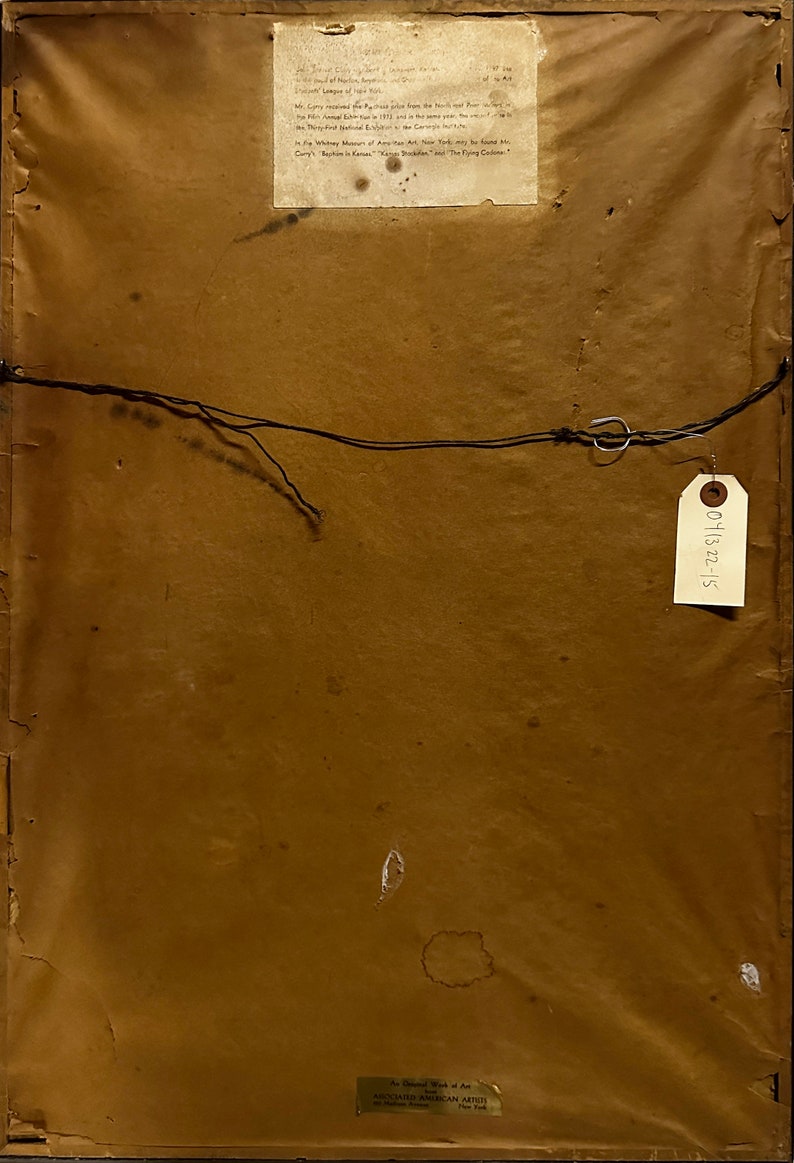 John Steuart Curry Lithograph: "the Missed Leap", 1935 - Etsy