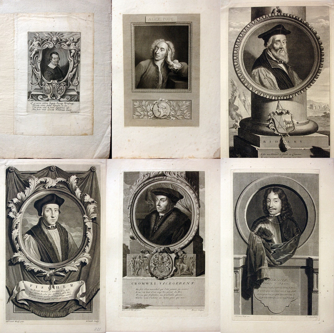 Set of 6 Engraving Old Master Portraits - Etsy