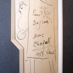 Marc Chagall Ink Drawing: "the Artist at His Easel" 1957 - Etsy