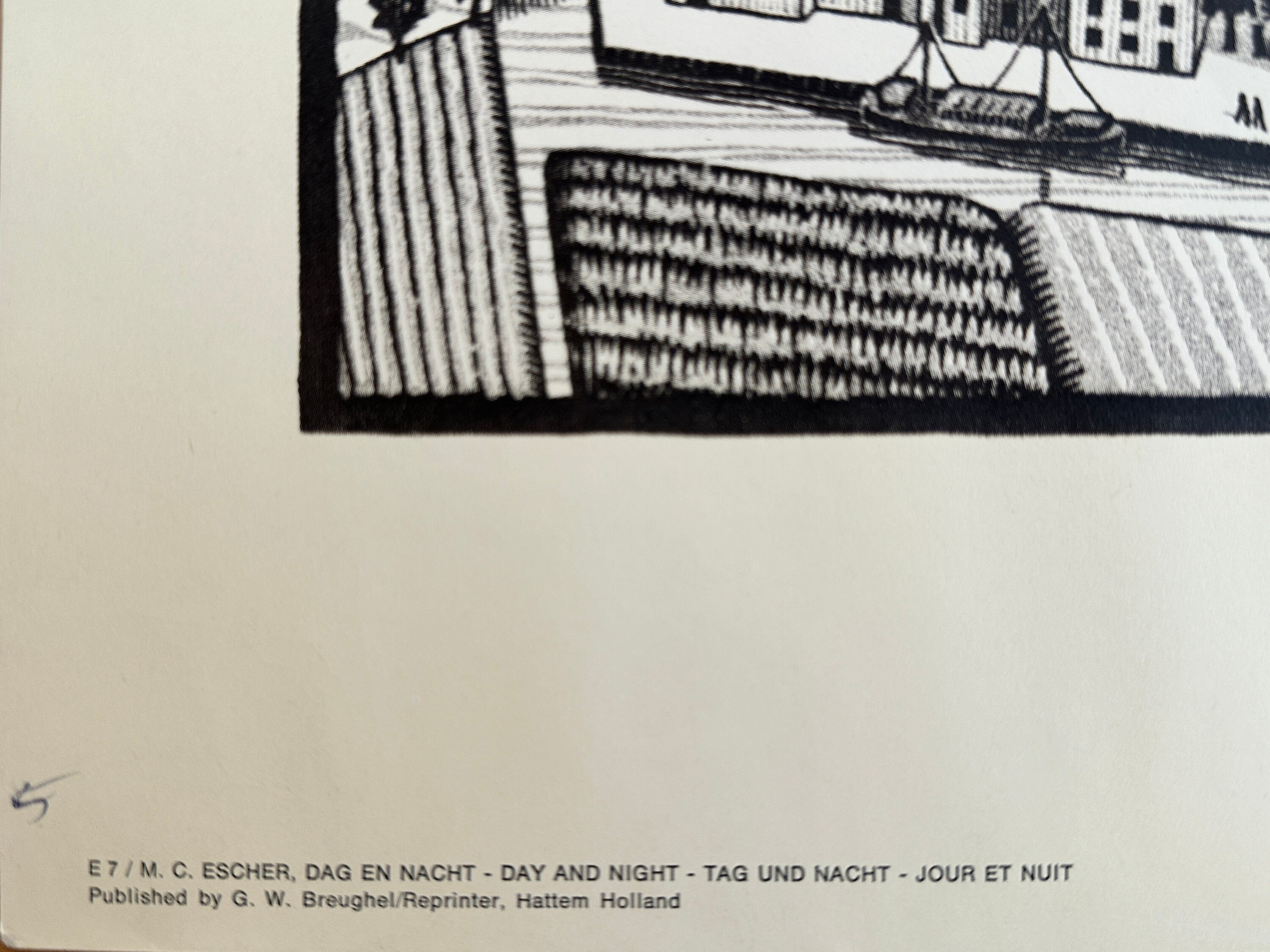 Maurits Cornelis Escher Lithograph: "day and Night" - Etsy
