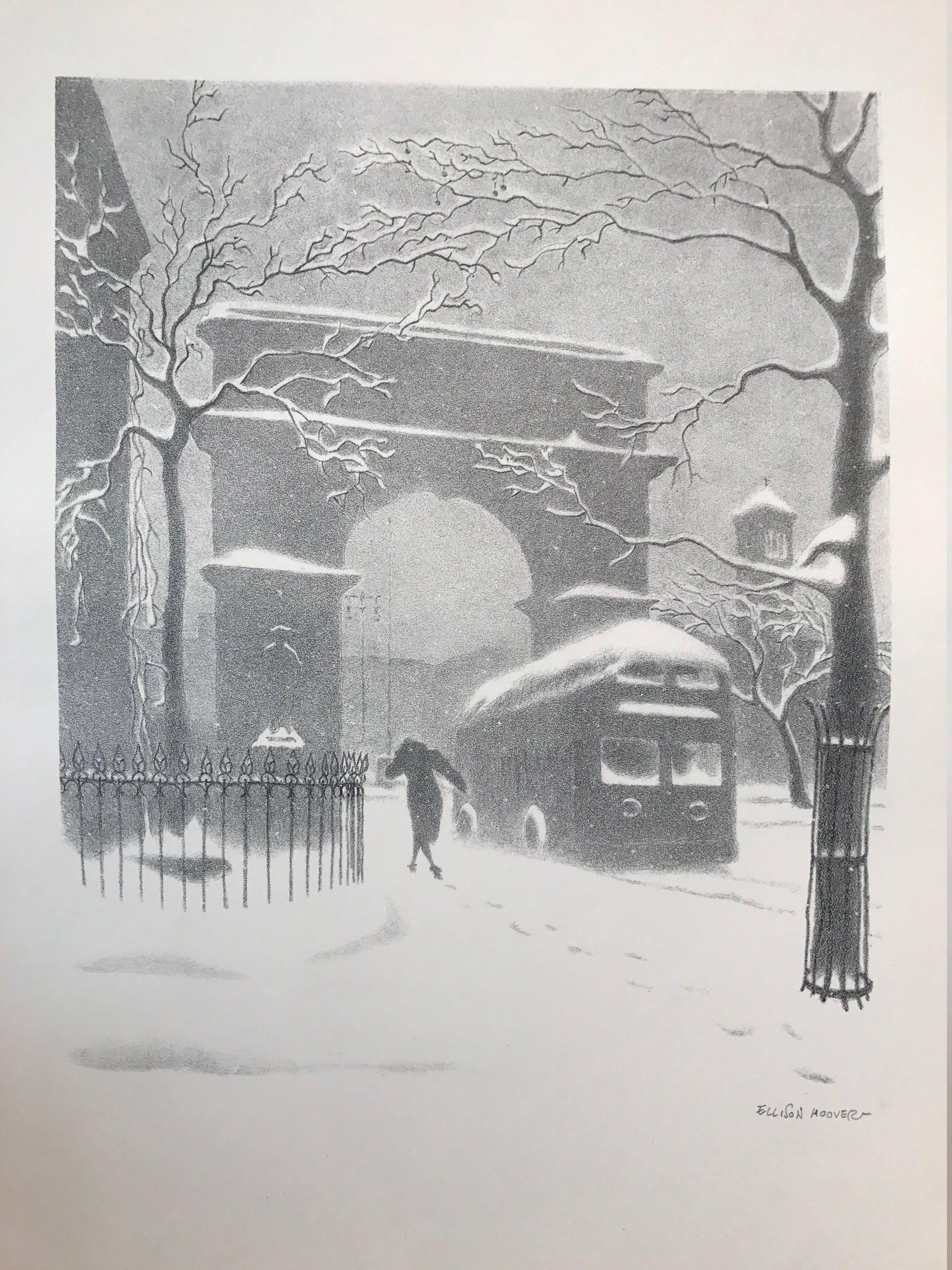 Ellison Hoover Lithograph. "washington Arch" - Etsy