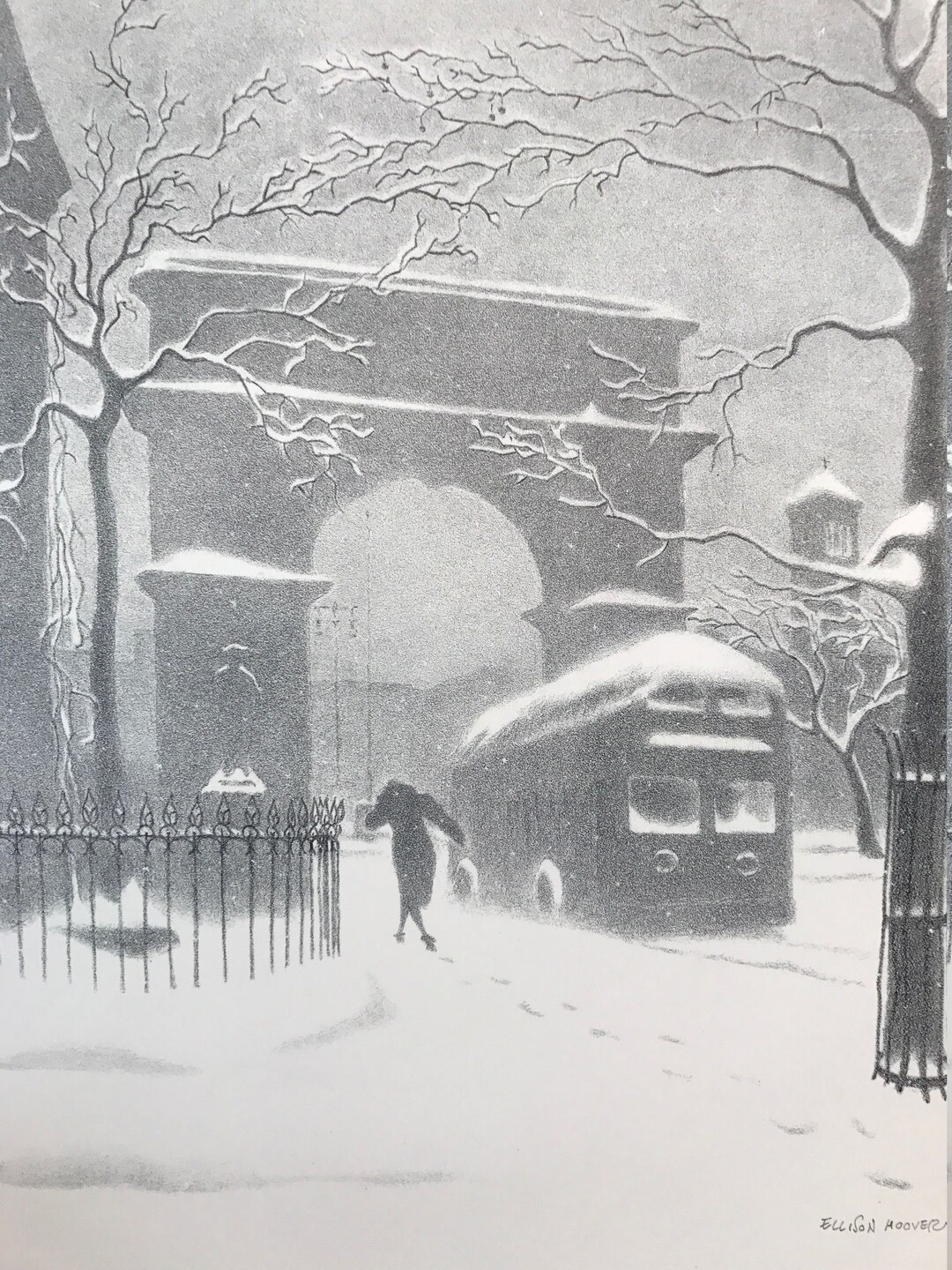 Ellison Hoover Lithograph. "washington Arch" - Etsy