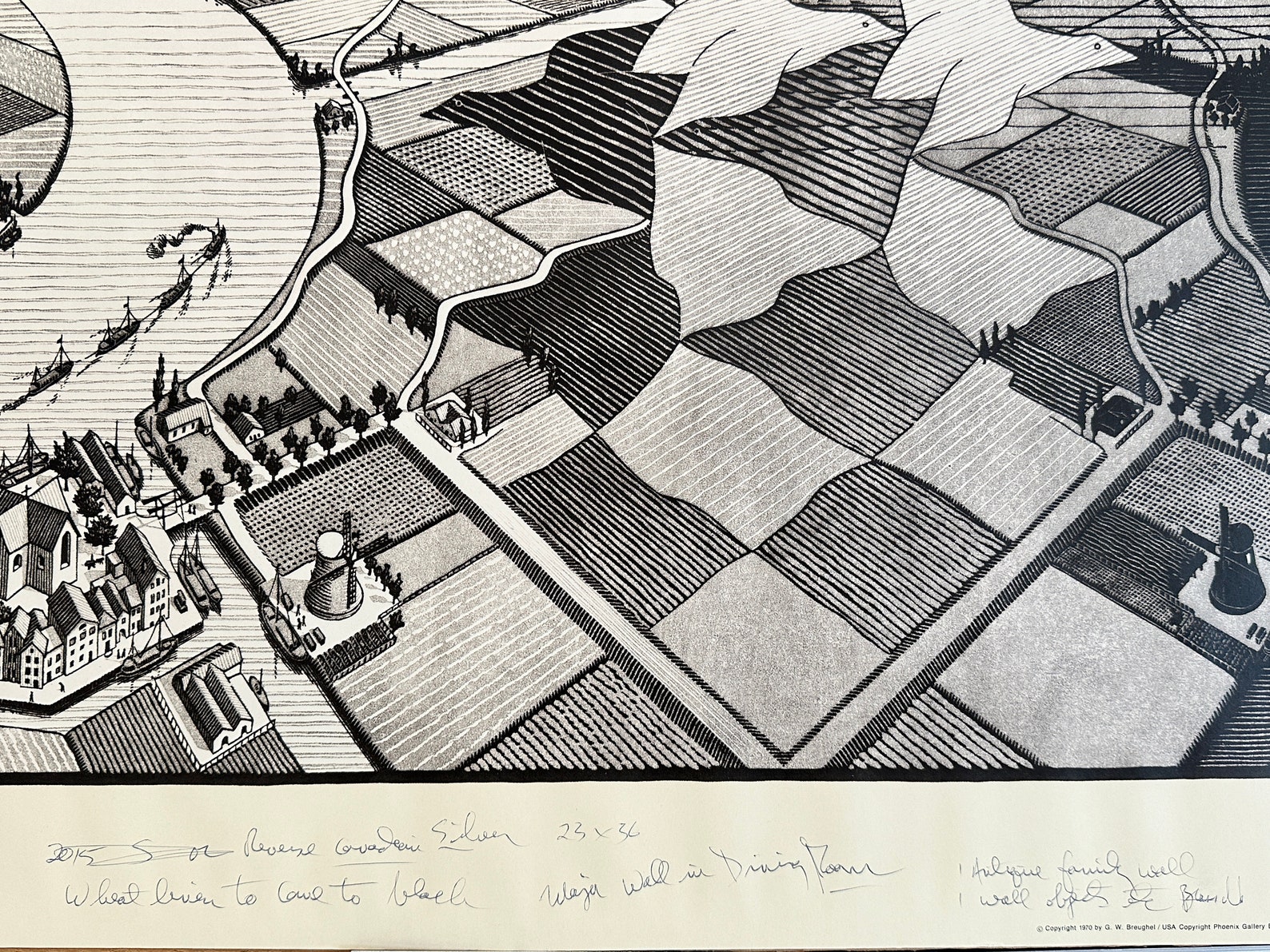 Maurits Cornelis Escher Lithograph: "day and Night" - Etsy