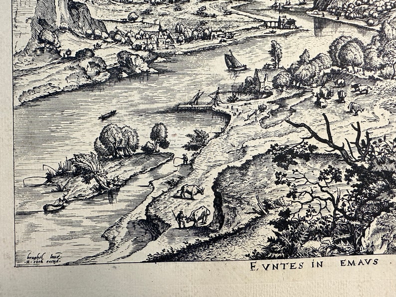 Pieter Bruegel the Elder Etching: "landscape With Pilgrims at Emmaus ...