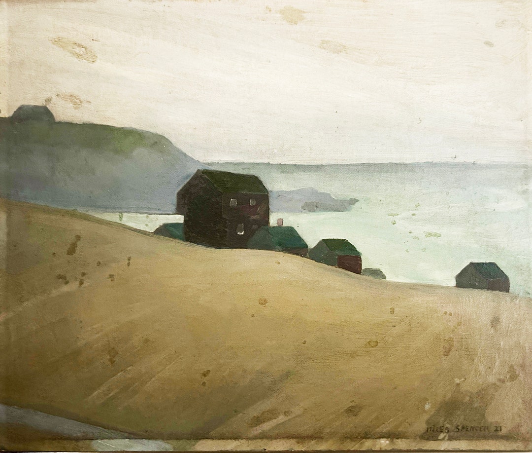 Niles Spencer Oil Painting: on the Coast 1921 - Etsy