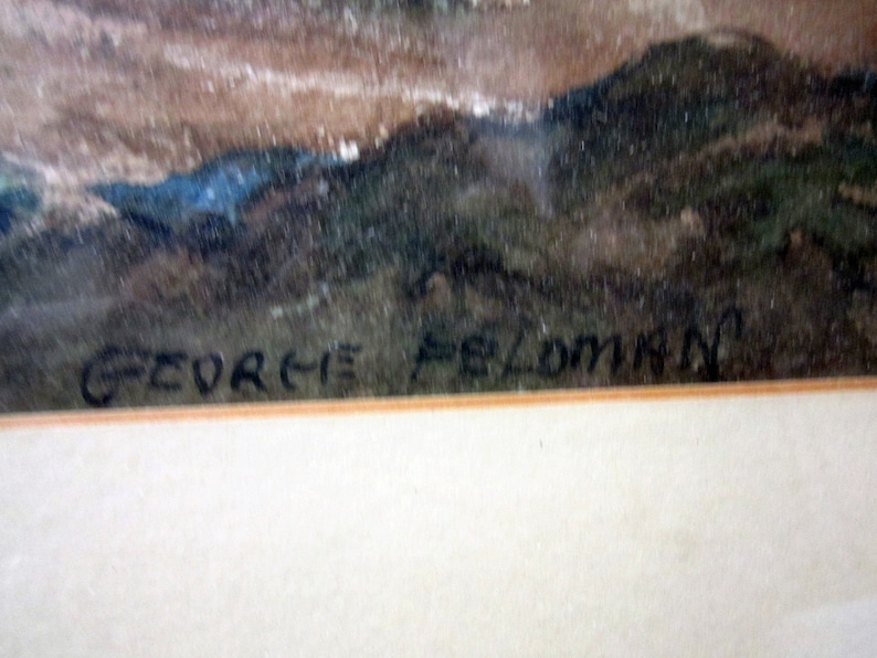 George Feldman Watercolor: Little Girl by a Hut - Etsy