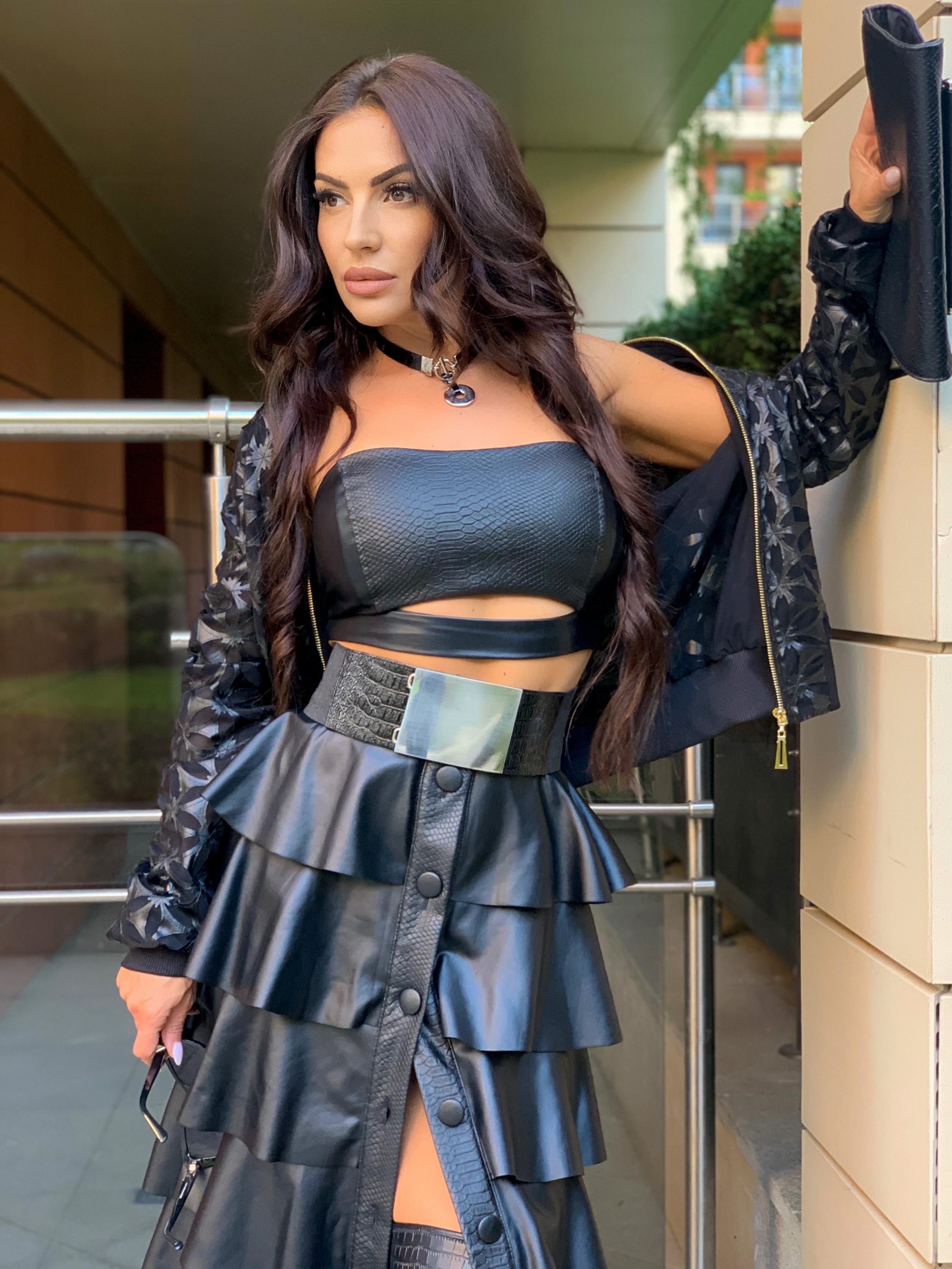 Sexy Black Leather Bra/ Black Designer Leather Bra/ Sexy Black Bralette ...