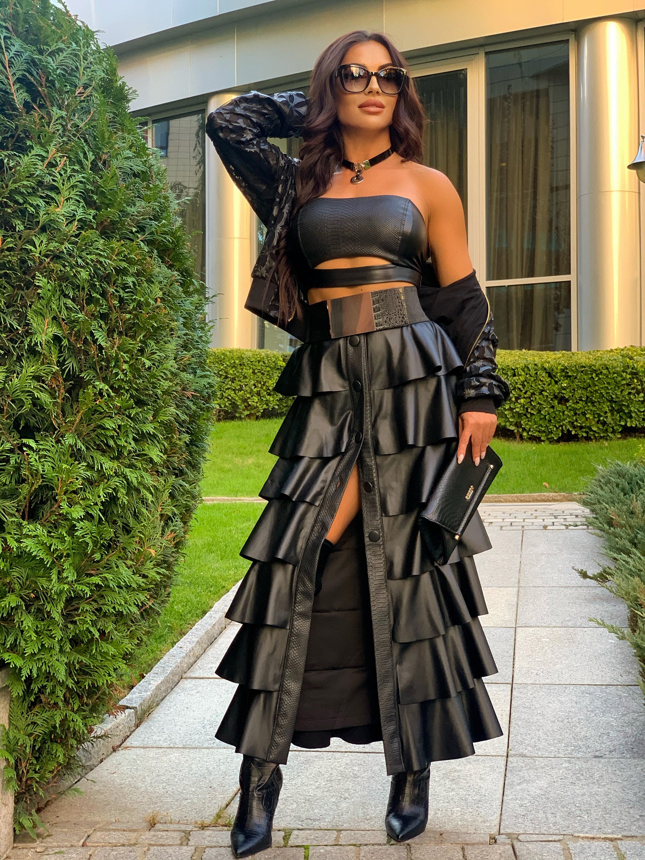 Sexy Black Leather Bra/ Black Designer Leather Bra/ Sexy Black Bralette ...