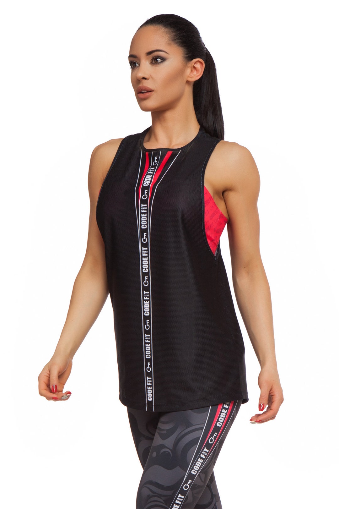 Black Mesh Tank Top/ Printed Tank Top for Women/ Ladies Tank Top - Etsy