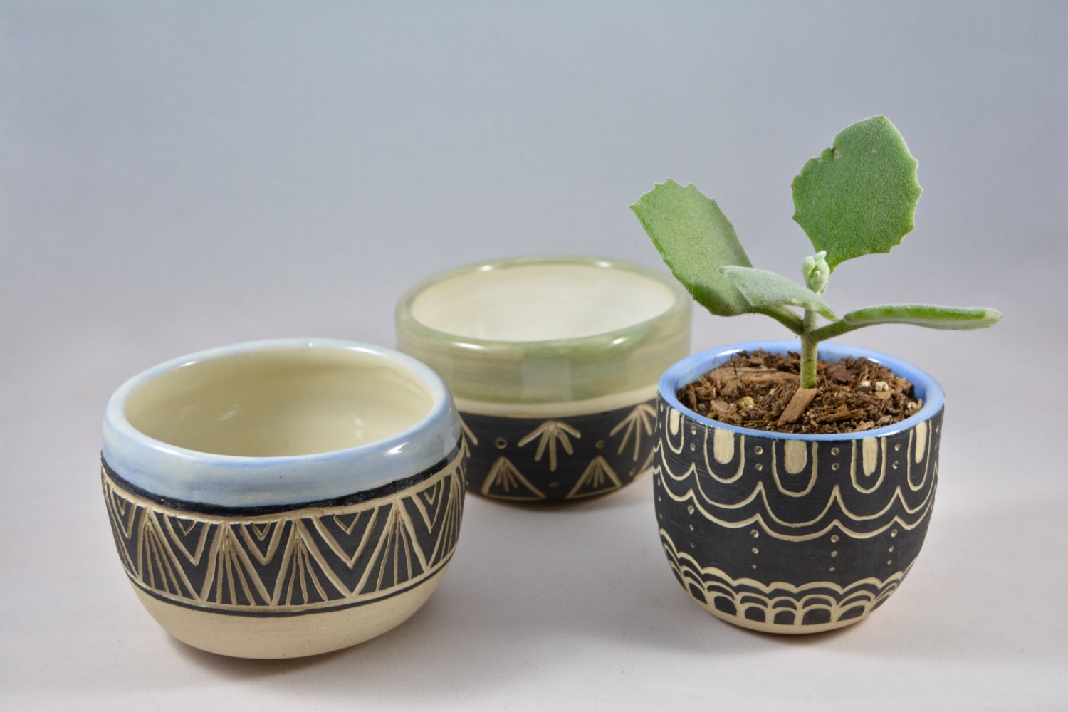 Geometric Line Design on a Ceramic Planter / Tumbler / Bowl - Etsy