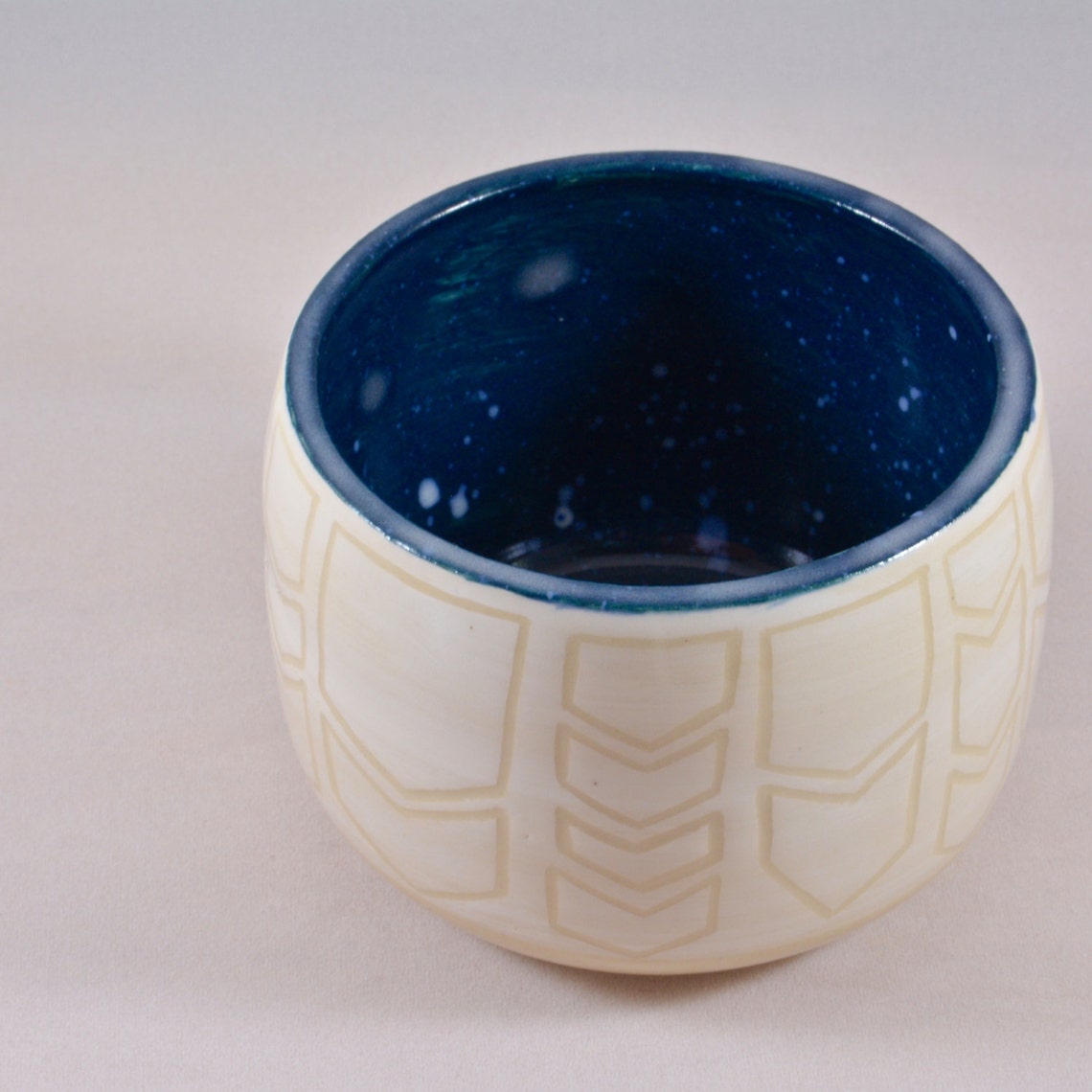 Ceramic Planter / Bowl With Chevron Design - Etsy