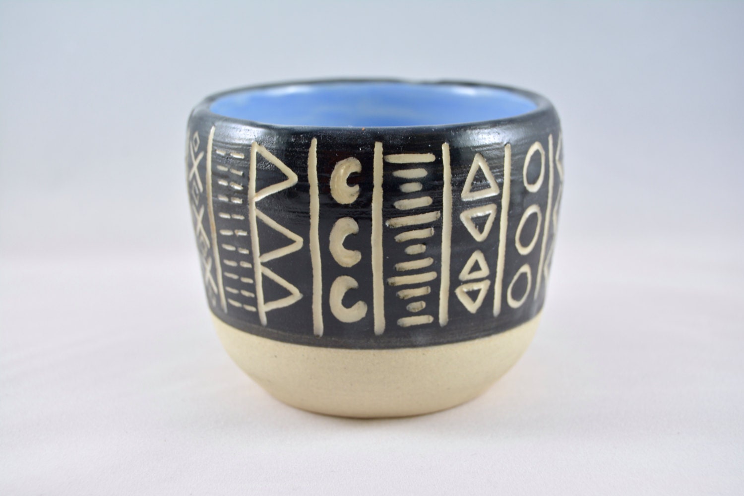 Geometric Line Design on a Ceramic Planter / Tumbler / Bowl - Etsy