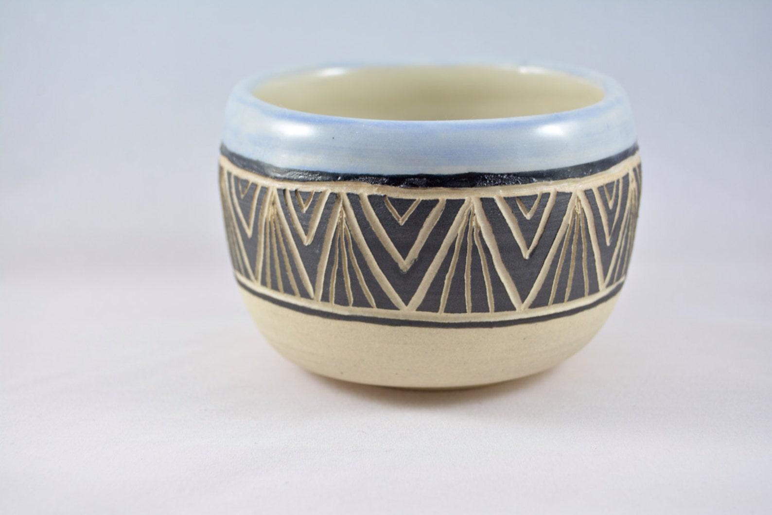 Geometric Line Design on a Ceramic Planter / Tumbler / Bowl - Etsy