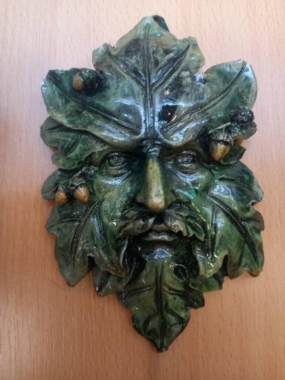 Greenman Wall Hangings. Handcrafted and Handpainted Green Man,celtic ...