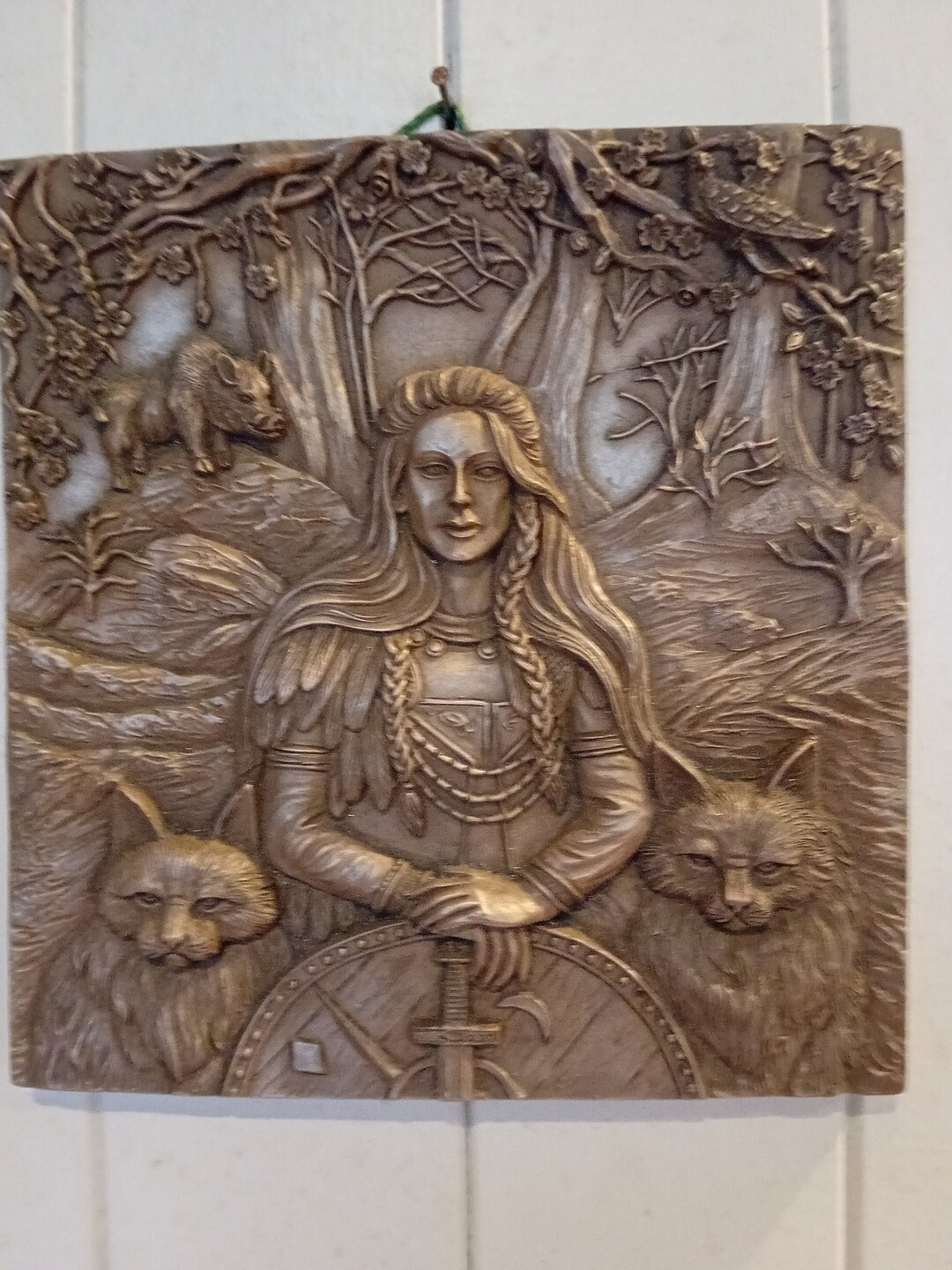 Freyja Nordic Shieldmaiden Viking Wall Plaque Coldcast Bronze - Etsy