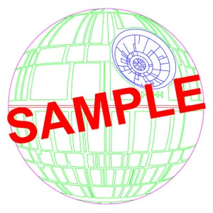 Death Star .svg .dxf .png .pdf and Lightburn Files for Use With Lasers ...