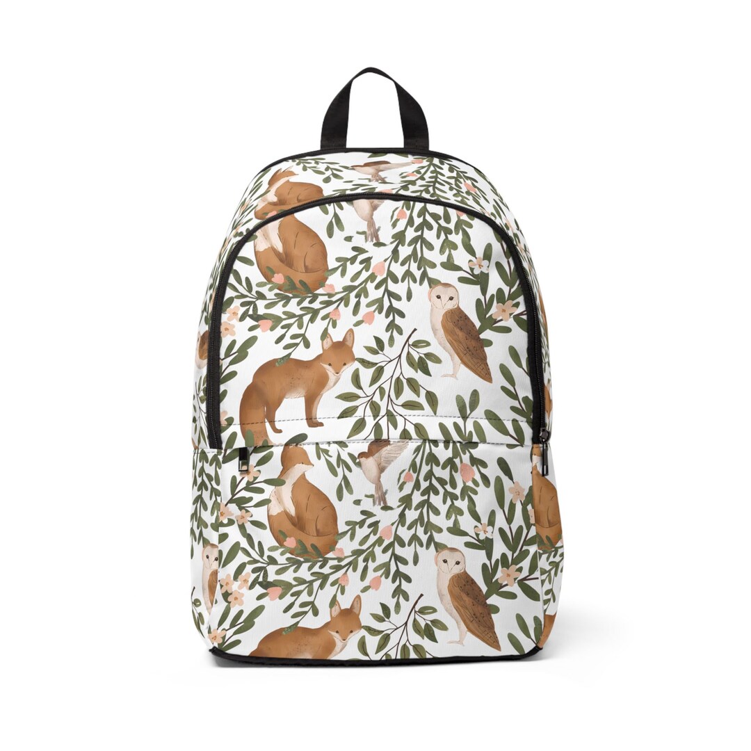 Woodland Animals Fox Owl Backpack School Bag Cute Boys Girls Womens ...