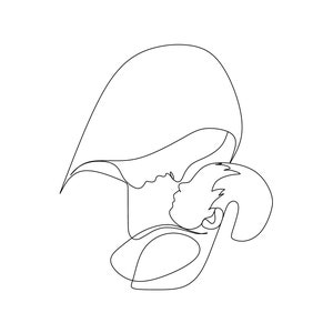 Mother and Baby Wall Line Art Mother Holding a Baby Print - Etsy