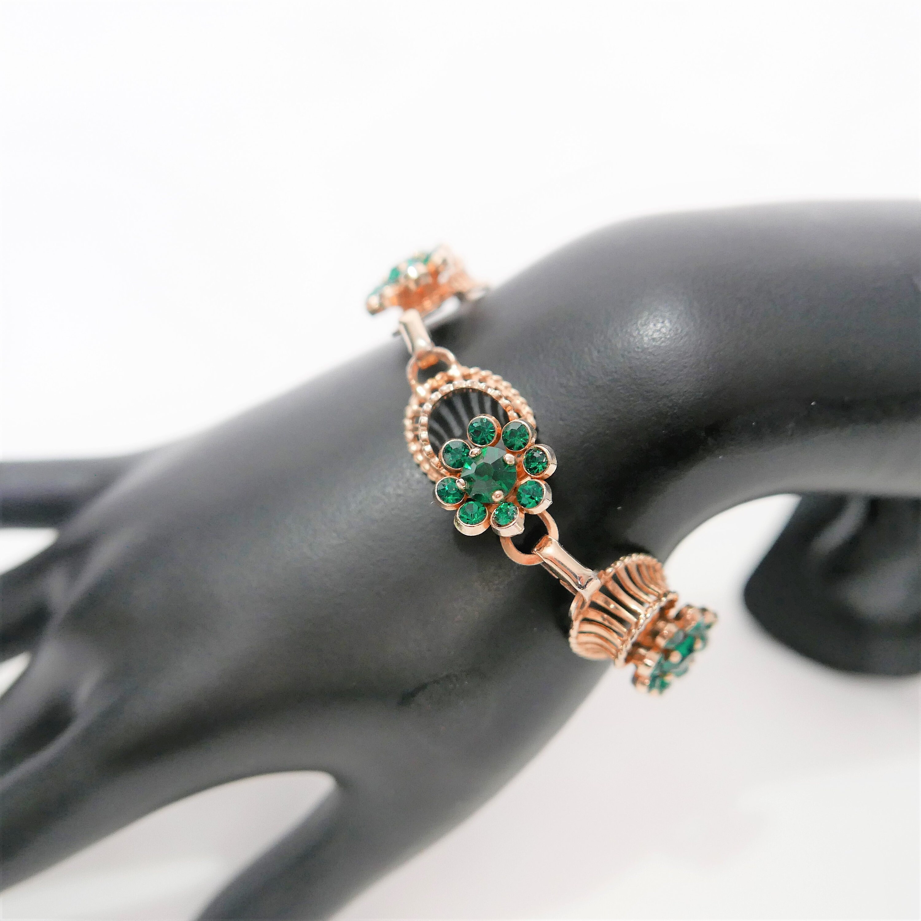 Signed BARCLAY Louis Mark 1950s Faux Emerald Rhinestone - Etsy