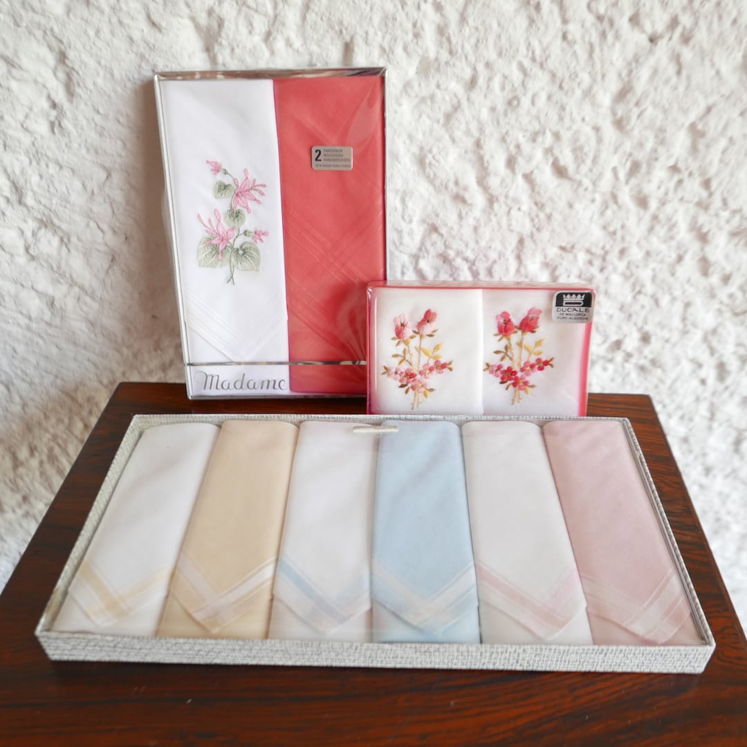 10 Vintage Handkerchiefs 70s 80s New Old Stock - Etsy