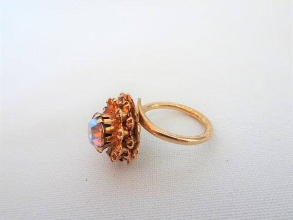 Signed Sarah COVENTRY - AB Rhinestone Cluster Ring - … - Gem