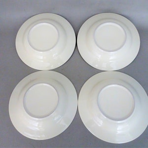 4 Romantic Ceramic Soup Plates, Decorated With Pink Roses Rose ...