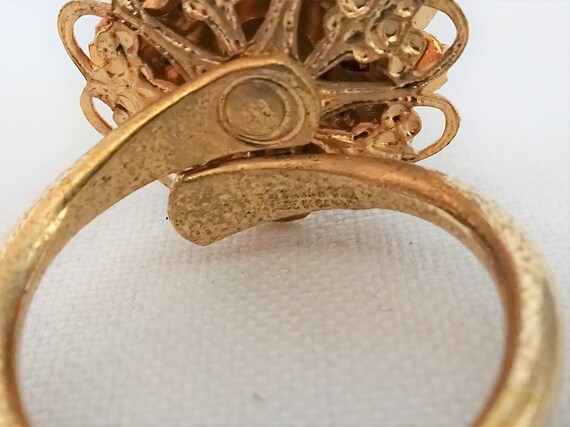 Signed Sarah COVENTRY - AB Rhinestone Cluster Ring - … - Gem