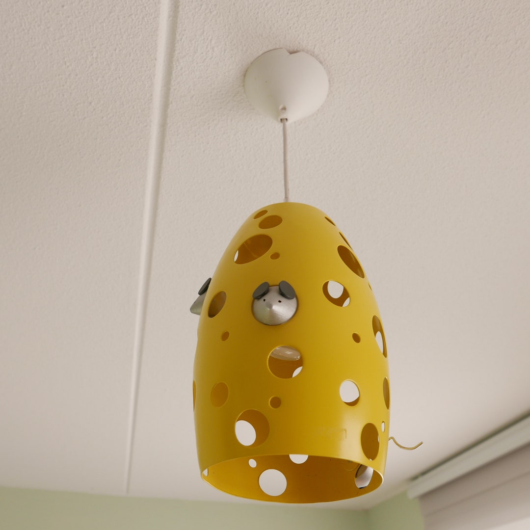 Massive Belgium Hanging Lamp in the Shape of Holes in Cheese With Mice ...