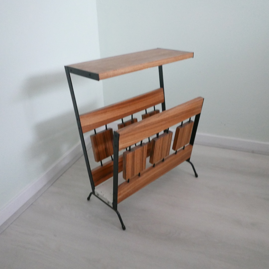 Vintage Side Table Magazine Holder Magazine Bin - BROFORM Netherlands ...