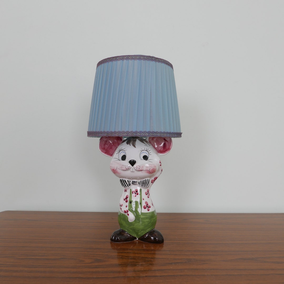 Mouse Table Lamp - 1950s - Made in Italy - Cute Figurine Lamp Child ...