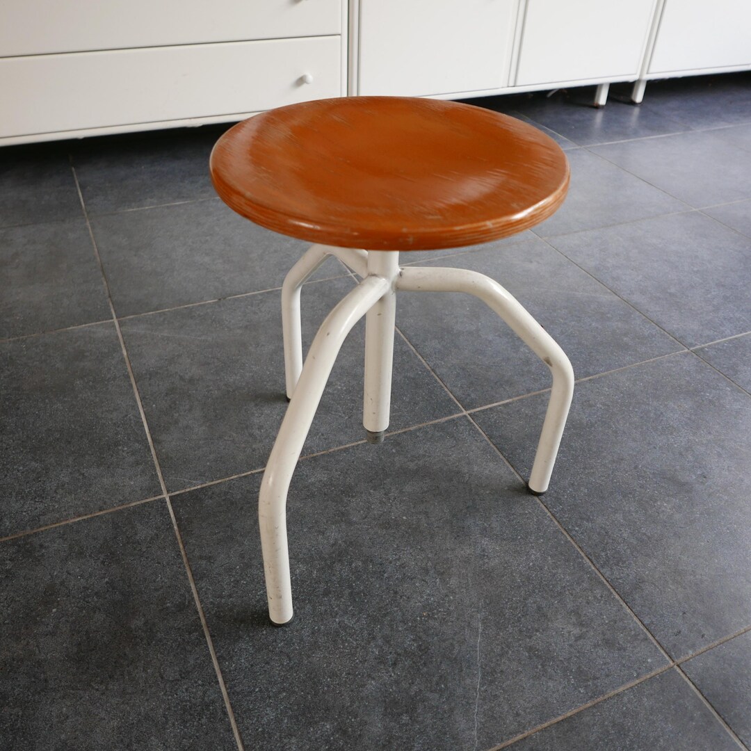 Atelier Stool Piano Stool Three-legged Swivel Stool in Wood Metal ...