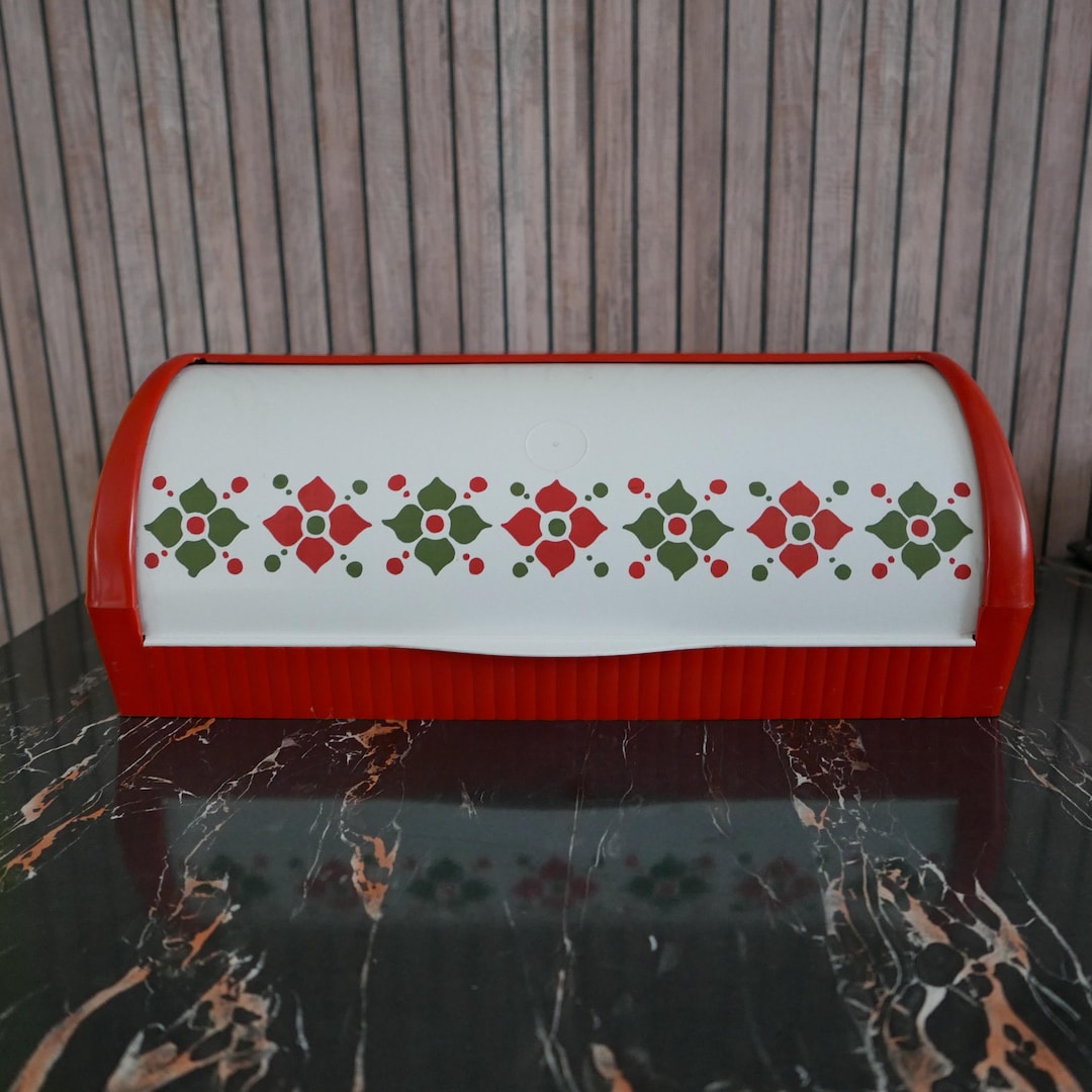 Retro Vintage Bright Orange Bread Box Marked Gerda West Germany 1970s ...