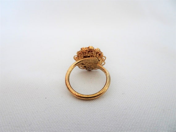 Signed Sarah COVENTRY - AB Rhinestone Cluster Ring - … - Gem