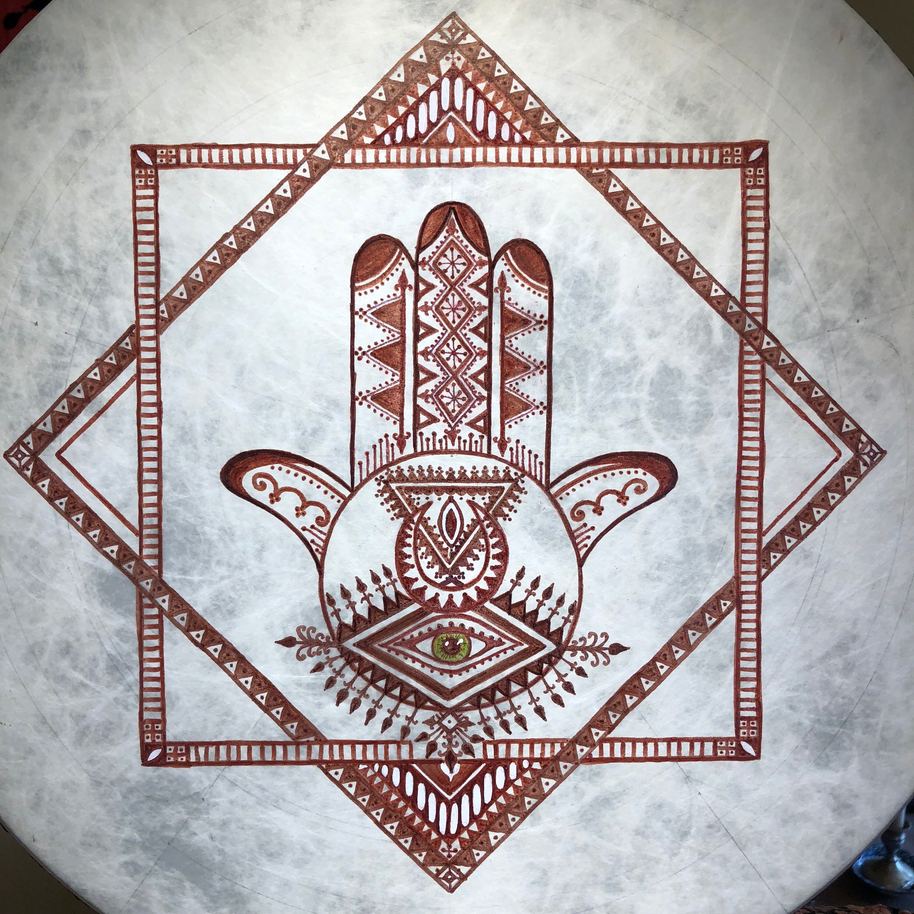 Original Hand Painted Tar by Wild Mythos Frame Drum Genesis - Etsy