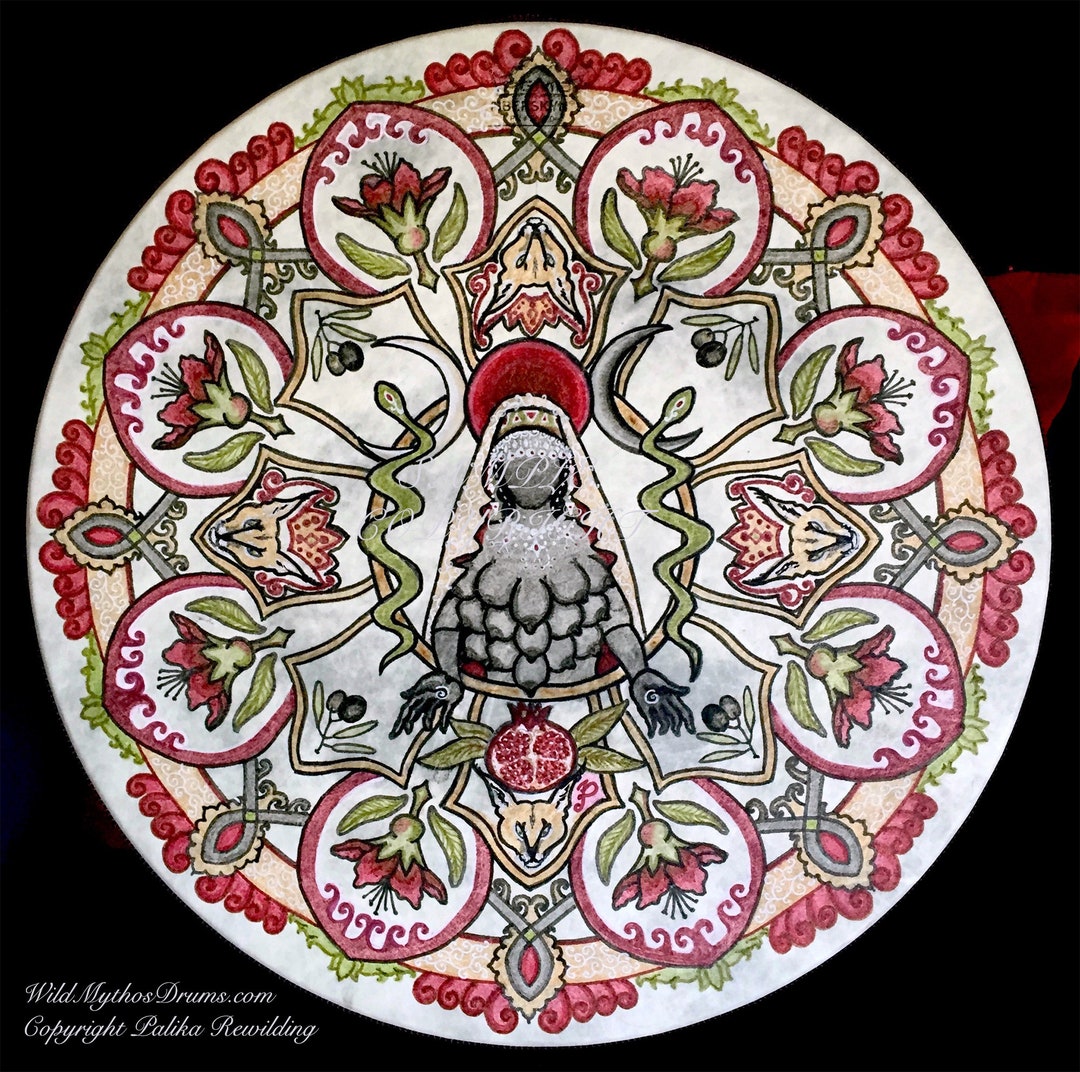 Painted Frame Drum Tar by Wild Mythos Her Gifts Limited - Etsy