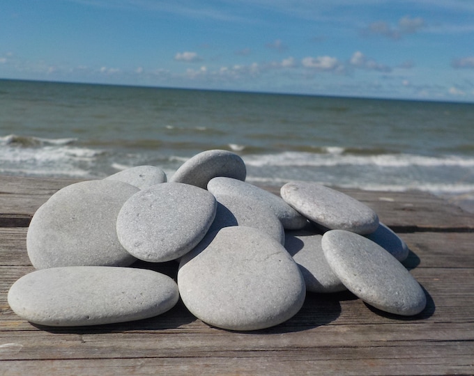 Stone Decor-set of 14 Small Pebbles -size 1.6-1.8"/40-45mm-small FLAT ...