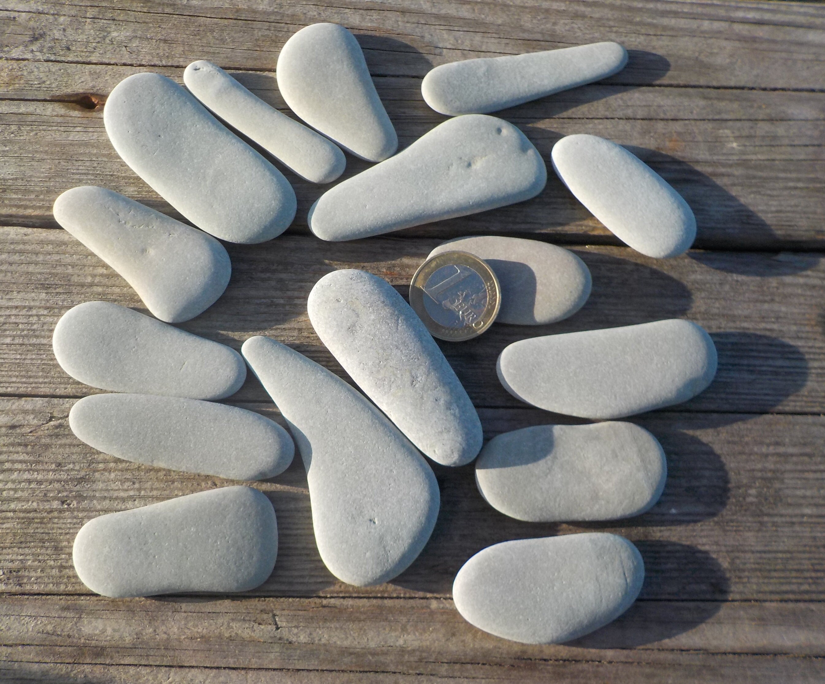 Stone Decor-set of 25 ELONGATED Pebbles-size 1.6-2.4"/40-60 Mm-small ...