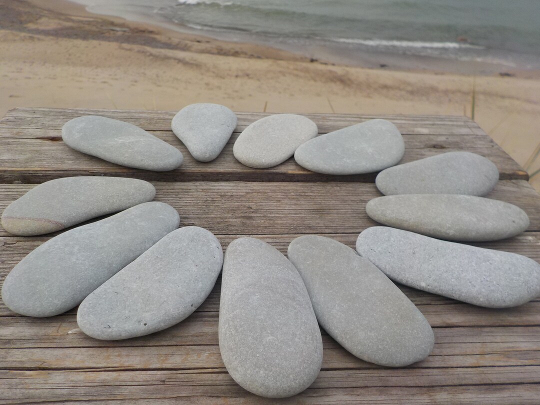 Craft Stones-set of 10 Pebbles -size 1.8-2.5"/45-60 Mm-long Stones ...