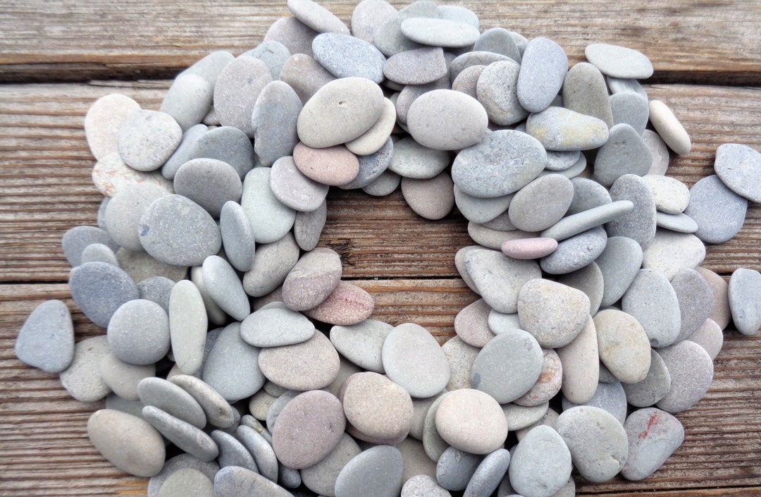 Set of Mixed SUPER TINY Sea Pebbles-round Oval Mixed Shape Pebbles ...