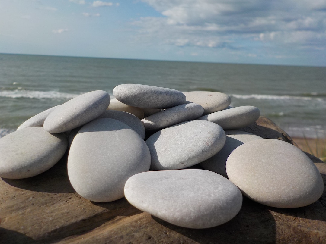 Stone Decor-set of 8 Light Pebbles-size 1.8-2.2/45-55 Mm-small Light ...