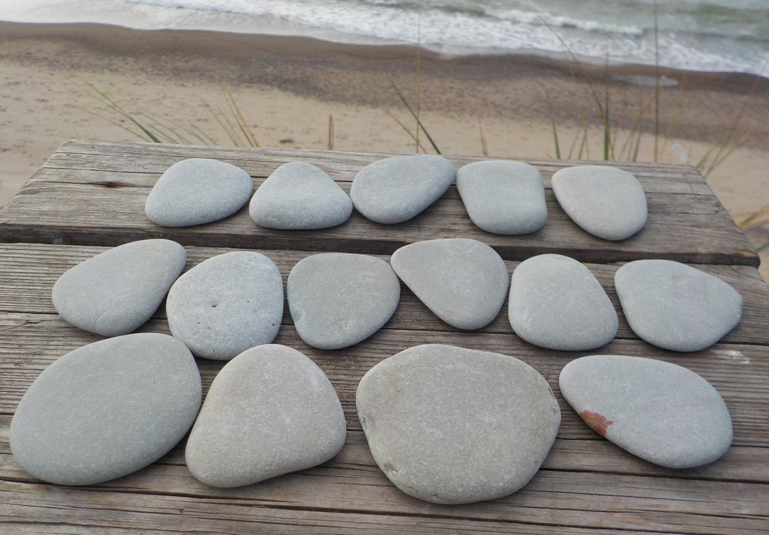 Craft Stones-set of 10 Pebbles size 2.2-2.6/55-65 Mm-painting Stones ...